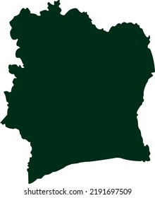 Vector Illustration Ivory Coast Map Stock Vector (Royalty Free ...