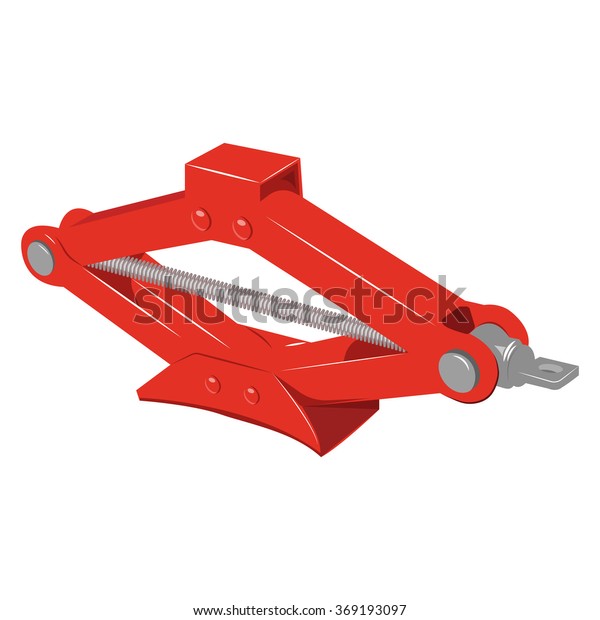 Vector Illustration Jackscrew On White Background Stock Vector (Royalty ...