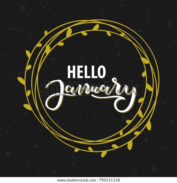 Vector Illustration January Text Calendar Banner Stock Vector (Royalty ...
