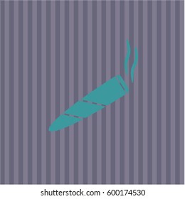 Vektor Stok Vector Illustration Joint Cigarette Icon Symbol (Tanpa ...