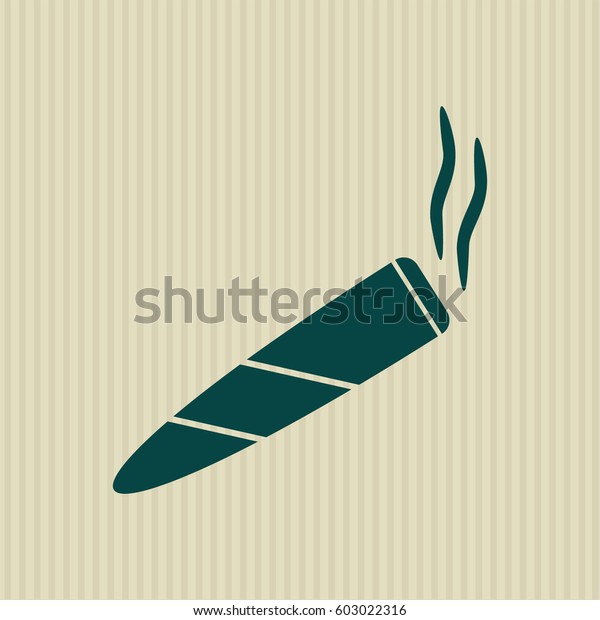 Vector Illustration Joint Cigarette Icon Flat Stock Vector (Royalty ...