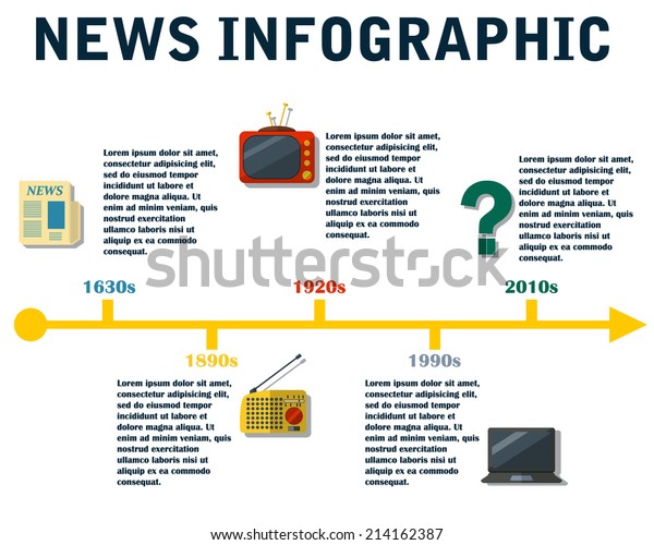Vector Illustration Journalism Concept Icon Design Stock Vector ...