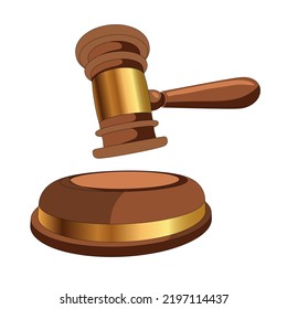 Vector Illustration Judges Hammer 3d Model Stock Vector (Royalty Free ...
