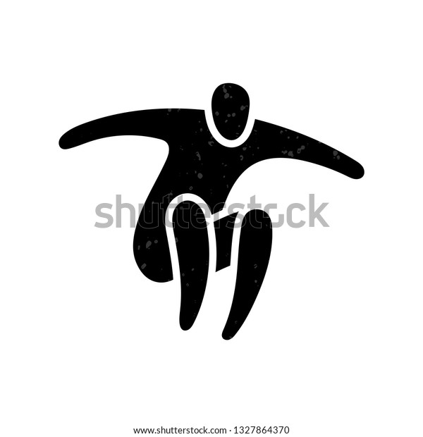 Vector Illustration Jumping People Man Woman Stock Vector (Royalty Free ...