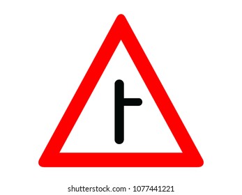 Road Signs Junction Minor Side Road: เวกเตอร์สต็อก (ปลอดค่าลิขสิทธิ์ ...
