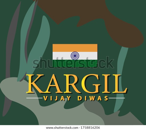 Vector Illustration Kargil Vijay Diwas Stock Vector (Royalty Free ...
