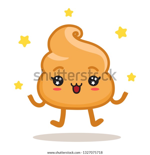 Vector Illustration Kawaii Poo Character Cute Stock Vector (Royalty ...
