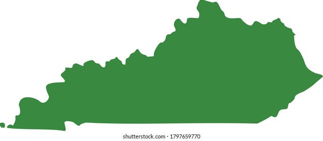 Green Gradient Kentucky Map Usa Detailed Stock Illustration 8266165 ...
