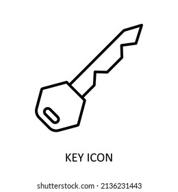 Vector Illustration Key Icon Outline Drawing Stock Vector (Royalty Free ...