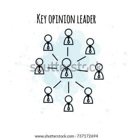 Vector Illustration Key Opinion Leader Simple Stock Vector (Royalty ...