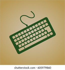 Vector Illustration Keyboard Icon Green Color Stock Vector (Royalty ...
