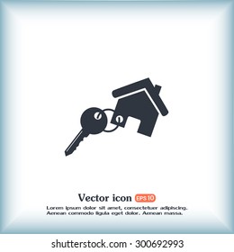 Vector Illustration Keychain Home Stock Vector (Royalty Free) 300692993 ...