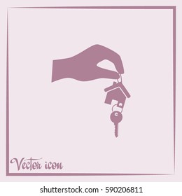Vector Illustration Keychain Home Stock Vector (Royalty Free) 590206811