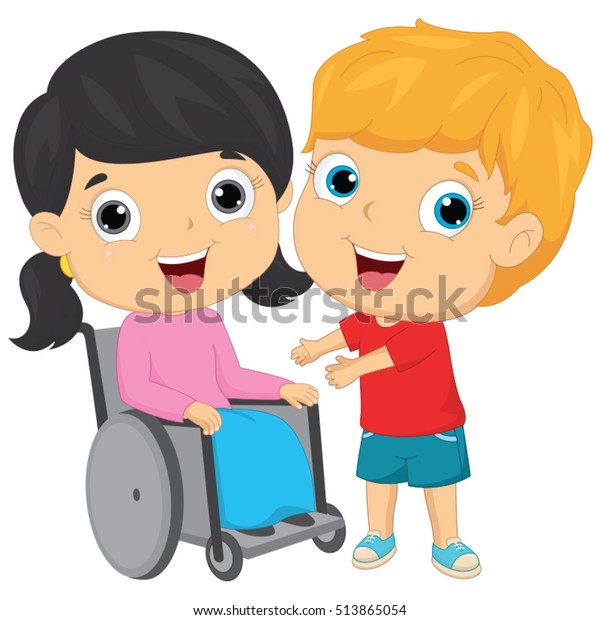 Vector Illustration Kid Helping His Friend Stock Vector (Royalty Free ...