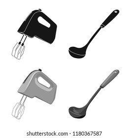 Vector Illustration Kitchen Cook Sign Set Stock Vector (Royalty Free ...