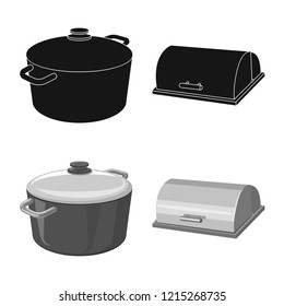 Vector Illustration Kitchen Cook Sign Set Stock Vector (Royalty Free ...
