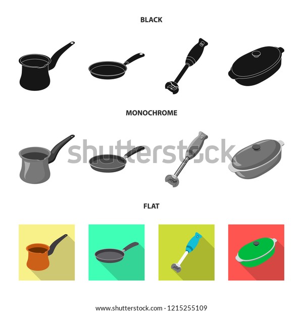 Vector Illustration Kitchen Cook Symbol Set Stock Vector (Royalty Free ...
