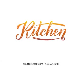 Vector Illustration Kitchen Lettering Banner Leaflet Stock Vector ...