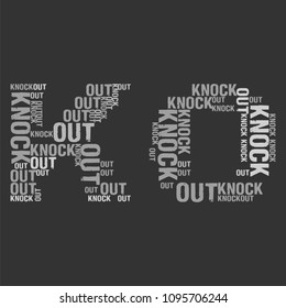 Vector Illustration Knock Out Gray Word Stock Vector (Royalty Free ...