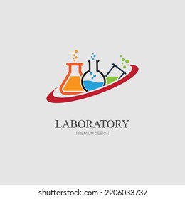 Vector Illustration Lab Logo Design Template Stock Vector (Royalty Free ...