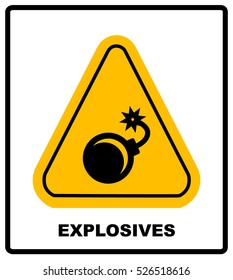 Vector Bomb Warning Sign Stock Vector (Royalty Free) 55709524 ...