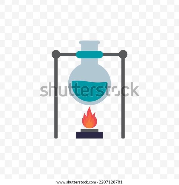 Vector Illustration Laboratory Burnt Glass Icon Stock Vector (Royalty ...