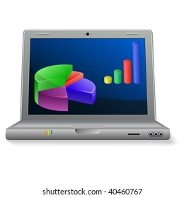 Vector Illustration Laptop Diagrams Stock Vector (Royalty Free ...