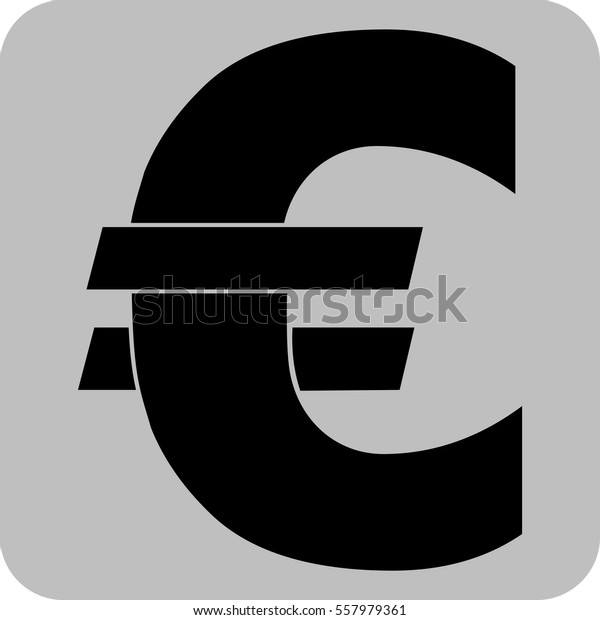 Vector Illustration Large Euro Currency Symbol Stock Vector (Royalty ...