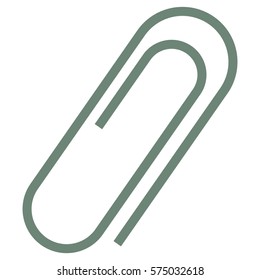 Vector Illustration Large Gray Paper Clip Stock Vector (Royalty Free ...