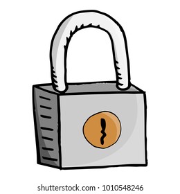 Vector Illustration Large Metal Lock Gate Stock Vector (Royalty Free ...