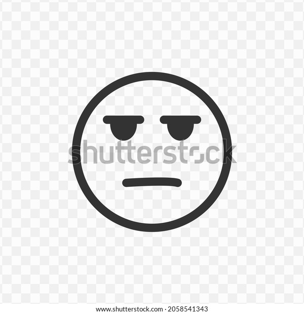 Vector Illustration Lazy Emoticons Icon Dark Stock Vector (Royalty Free ...