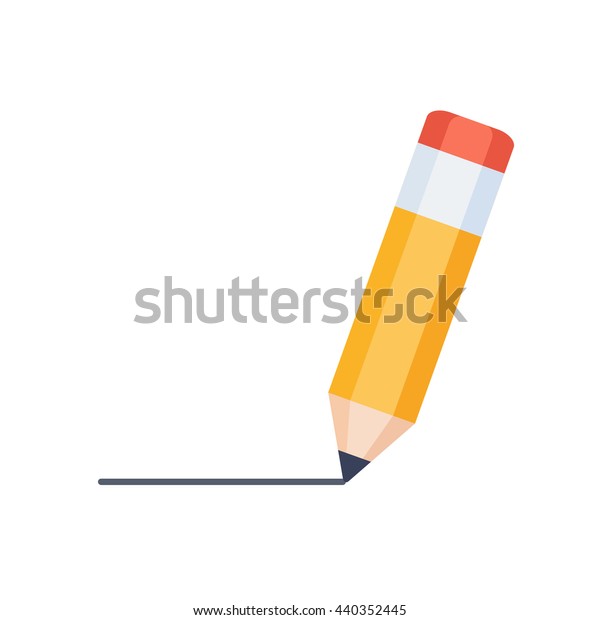 Vector Illustration Lead Pencil Drawing Line Stock Vector (Royalty Free ...