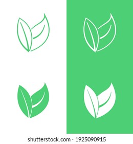 Vector Illustration Leaf Symbols Different Plant Stock Vector (Royalty ...
