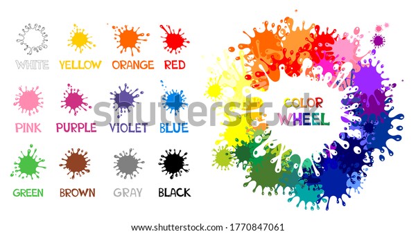 Vector Illustration Learning Color Wheel Worksheet Stock Vector ...