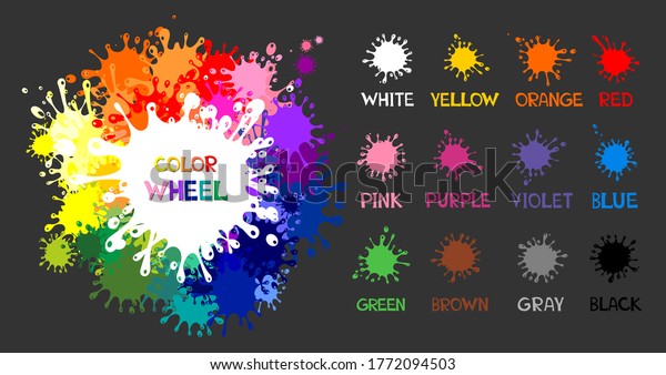 Vector Illustration Learning Color Wheel Worksheet Stock Vector ...