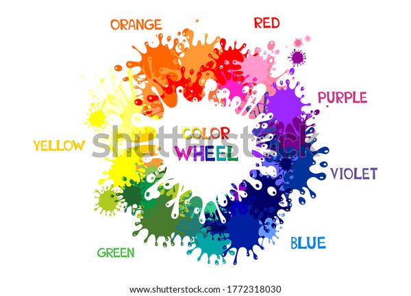 Vector Illustration Learning Color Wheel Worksheet Stock Vector ...