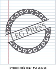 Vector Illustration Leg Press Emblem Pencil Stock Vector (Royalty Free ...