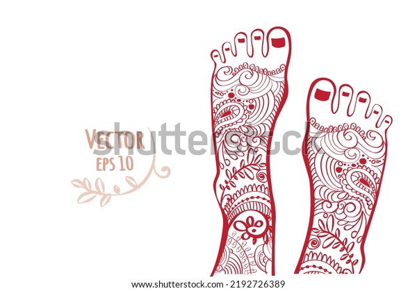 Vector Illustration Legs Abstract Red Pattern Stock Vector (Royalty ...