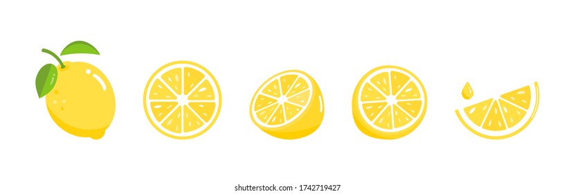 Vector Illustration Lemon Summer Stock Vector (Royalty Free) 1742719427 ...
