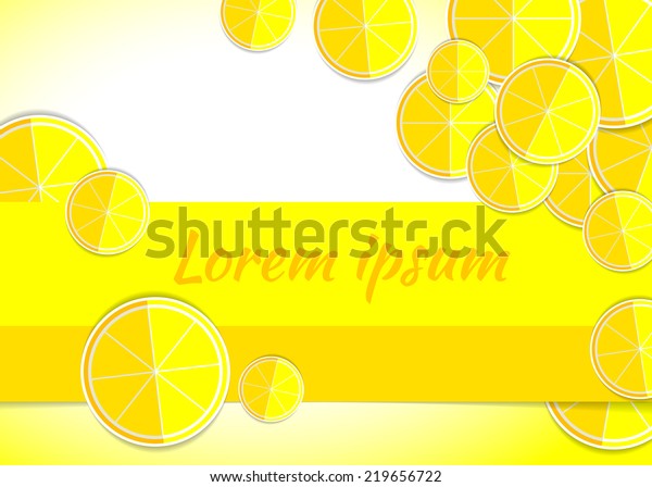 Vector Illustration Lemon Yellow Backgrounds Template Stock Vector ...