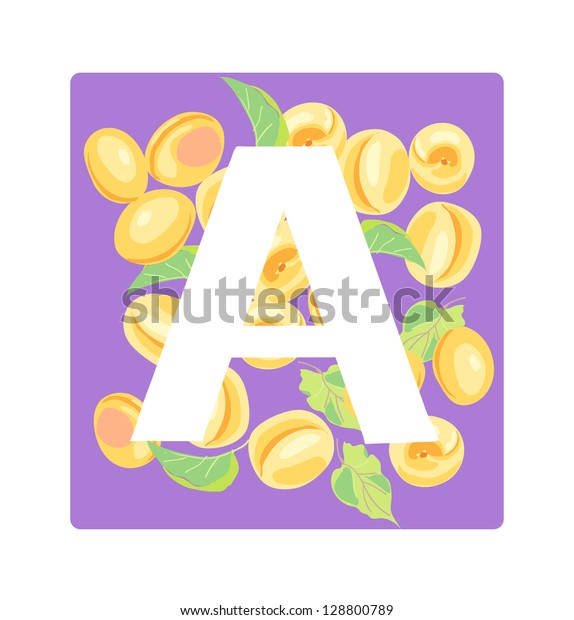 Vector Illustration Letter Apricots Stock Vector (Royalty Free ...