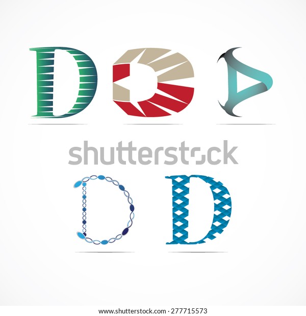 Vector Illustration Letter D Set Stock Vector (Royalty Free) 277715573 ...