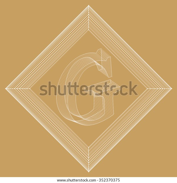 Vector Illustration Letter G Fonts Mesh Stock Vector (Royalty Free ...
