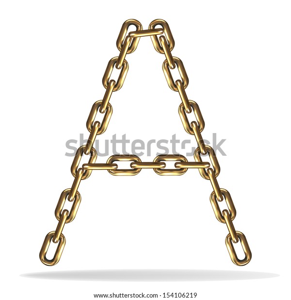 Vector Illustration Letter Gold Chain On Stock Vector (Royalty Free ...