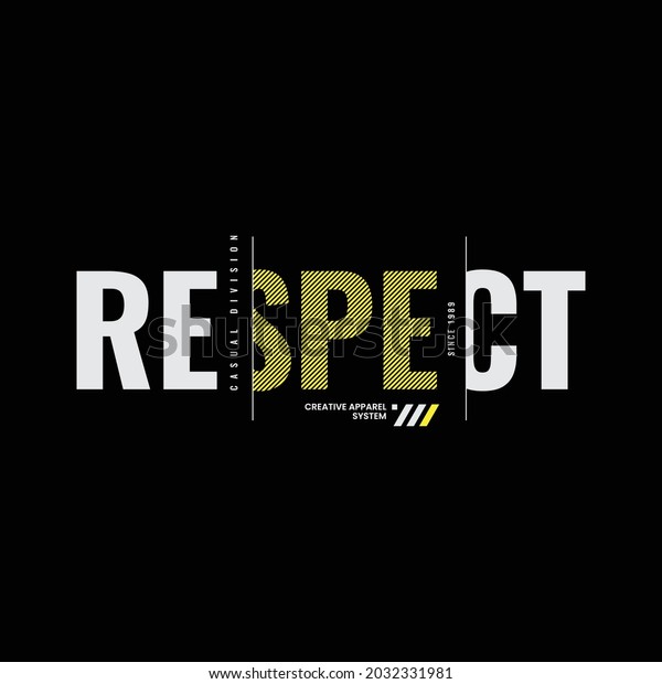 Vector Illustration Letter Graphic Respect Perfect Stock Vector ...