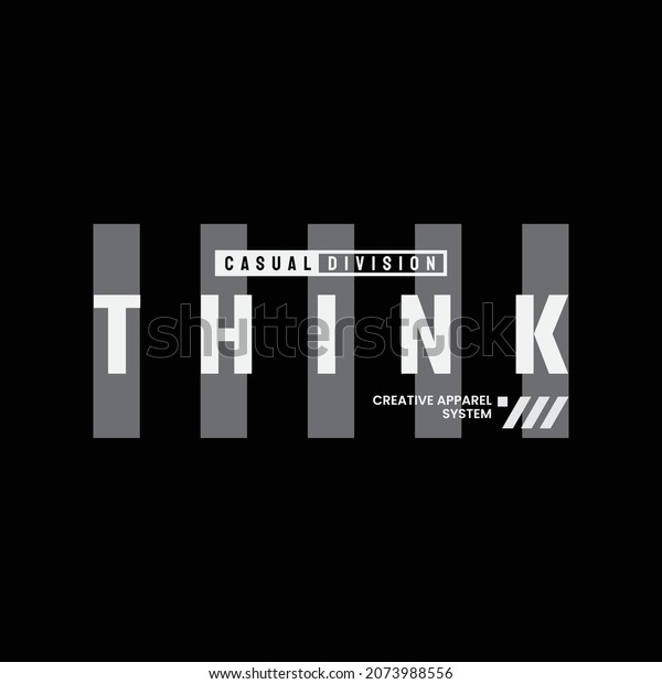 Vector Illustration Letter Graphic Think Perfect Stock Vector (Royalty ...