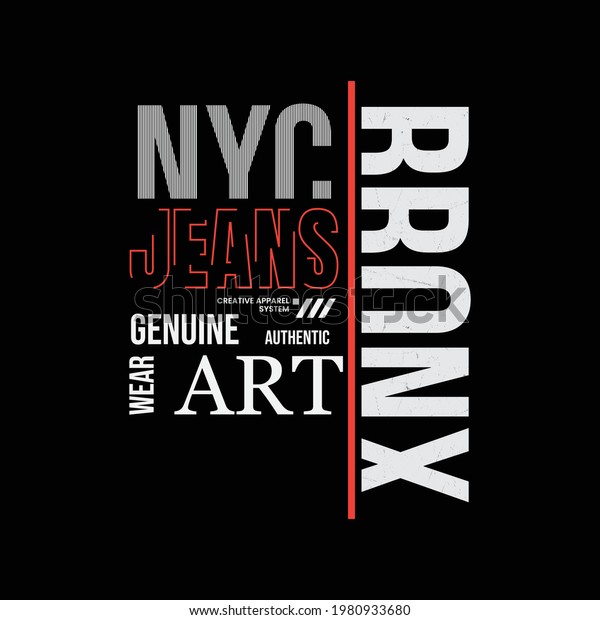 Vector Illustration Letter Graphics Bronx Creative Stock Vector ...