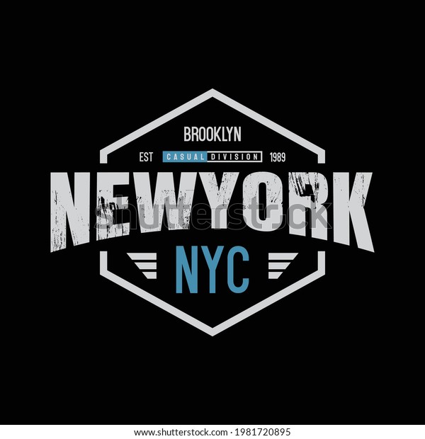 Vector Illustration Letter Graphics New York Stock Vector (Royalty Free ...