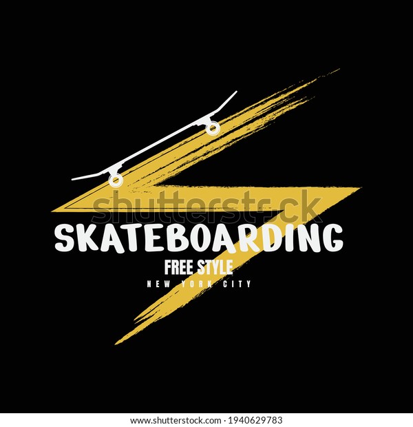 Vector Illustration Letter Graphics Skateboard Creative Stock Vector ...