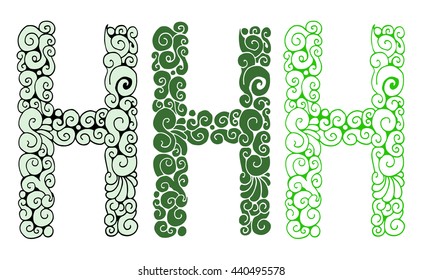 Vector Illustration Letter H Stock Vector (Royalty Free) 440495578 ...